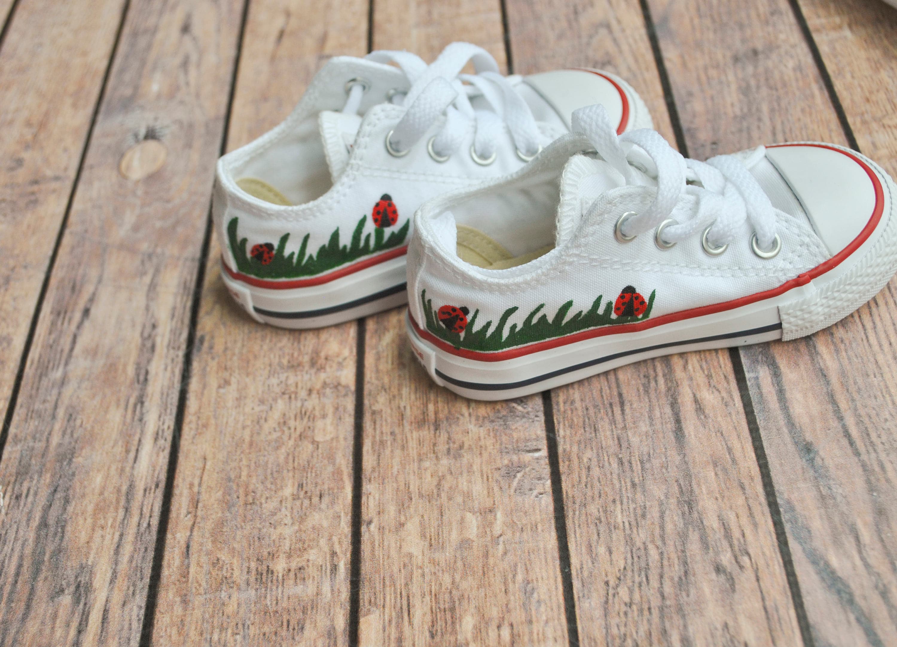 Hand Painted Ladybug Converse Custom Converse Ladybug - Etsy