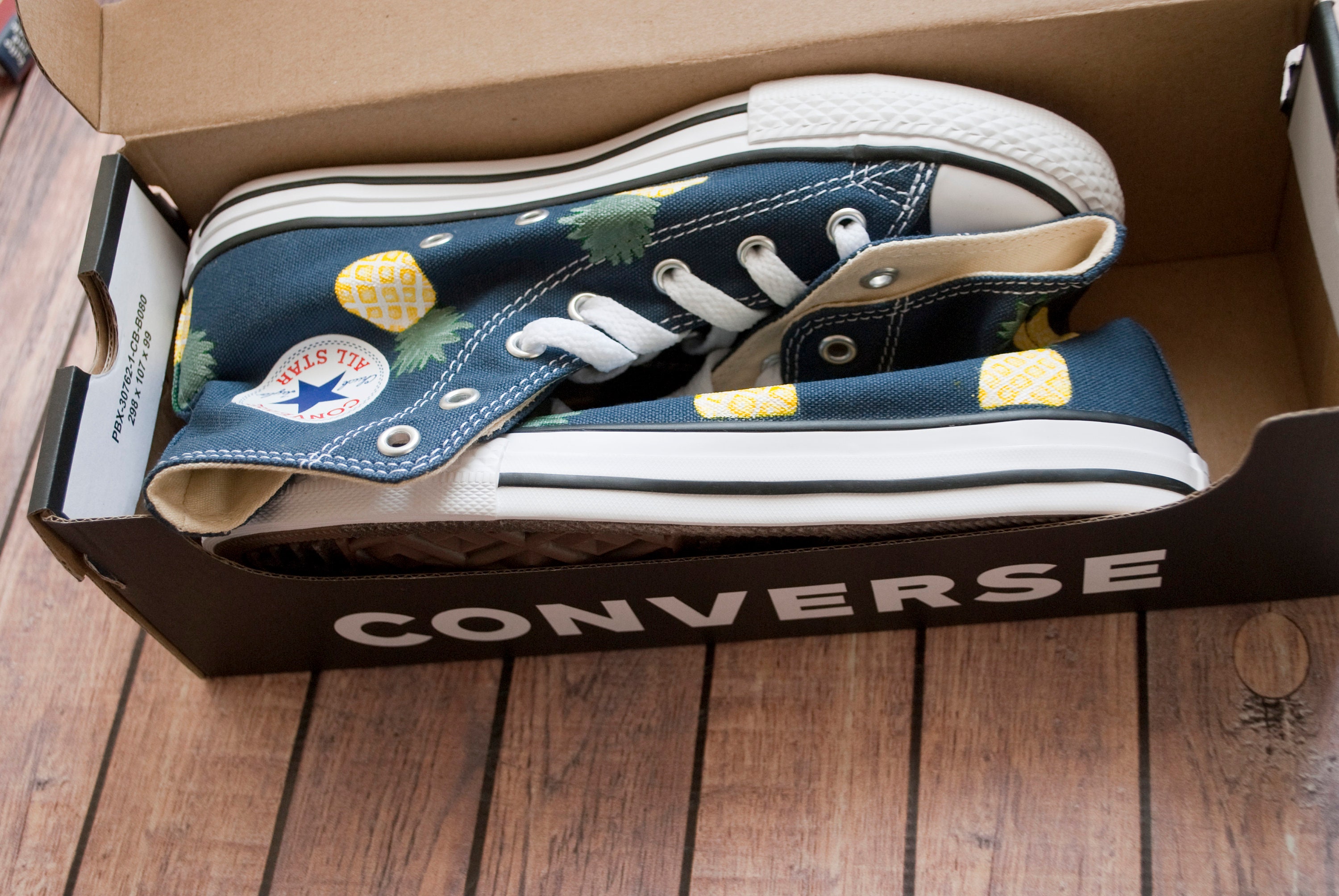 High Top Pineapple Converse Hand Painted Converse | Etsy