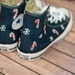 Hand Painted Candy Cane Converse - Etsy