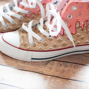 Ice Cream Cone Hand Painted High Top Converse - Etsy