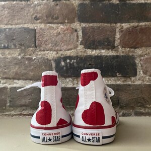 Hand Painted Heart Converse | High Top Heart Converse - Etsy