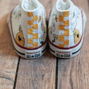 Honey & Bee High Top Converse | Custom Hand Painted Bee Converse - Etsy