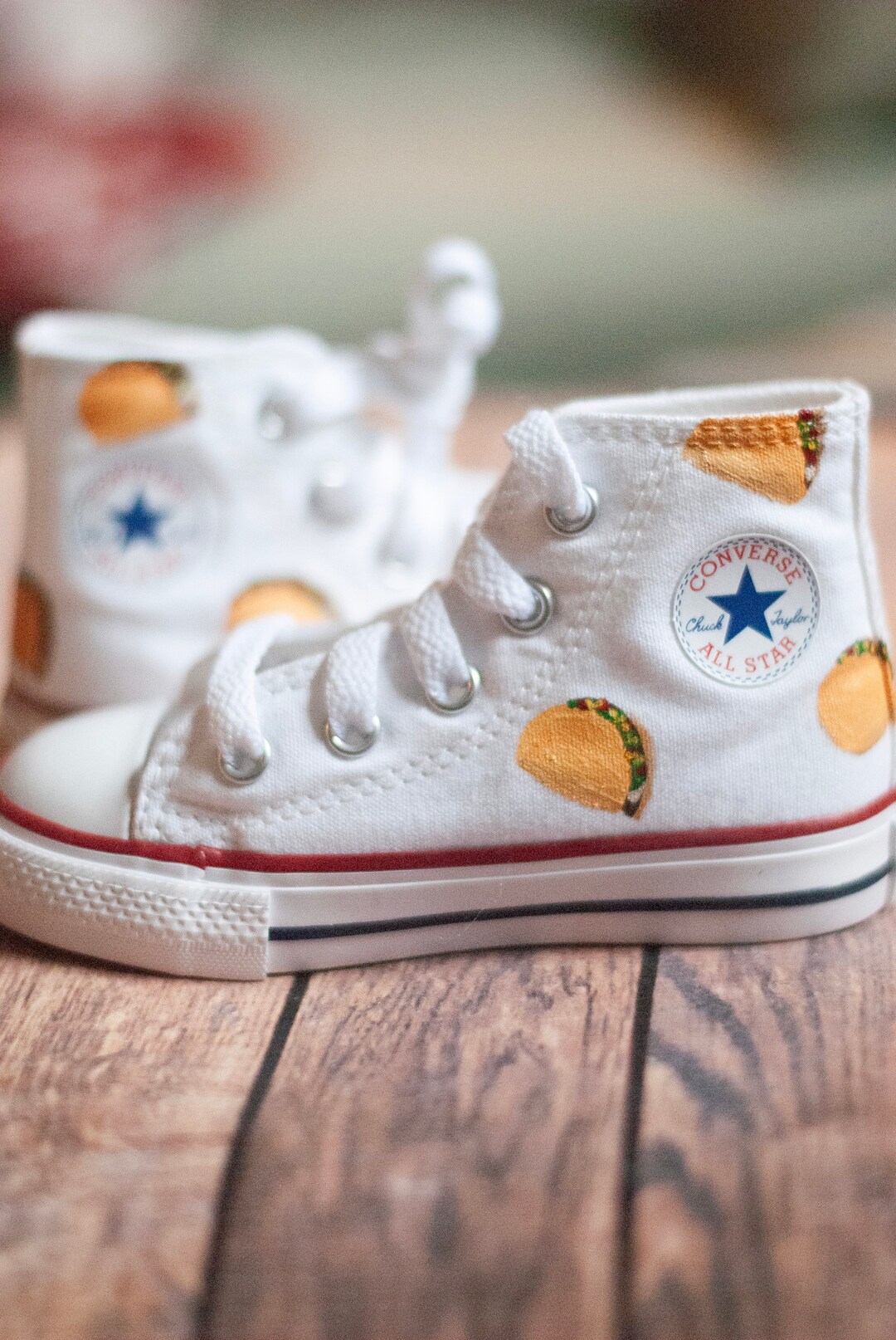 Hand Painted Taco High Top Converse | Custom Taco Converse - Etsy