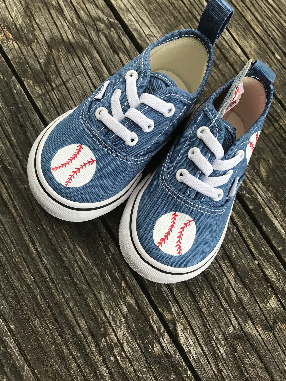 Hand Painted Baseball Vans | Custom Toddler Vans - Etsy