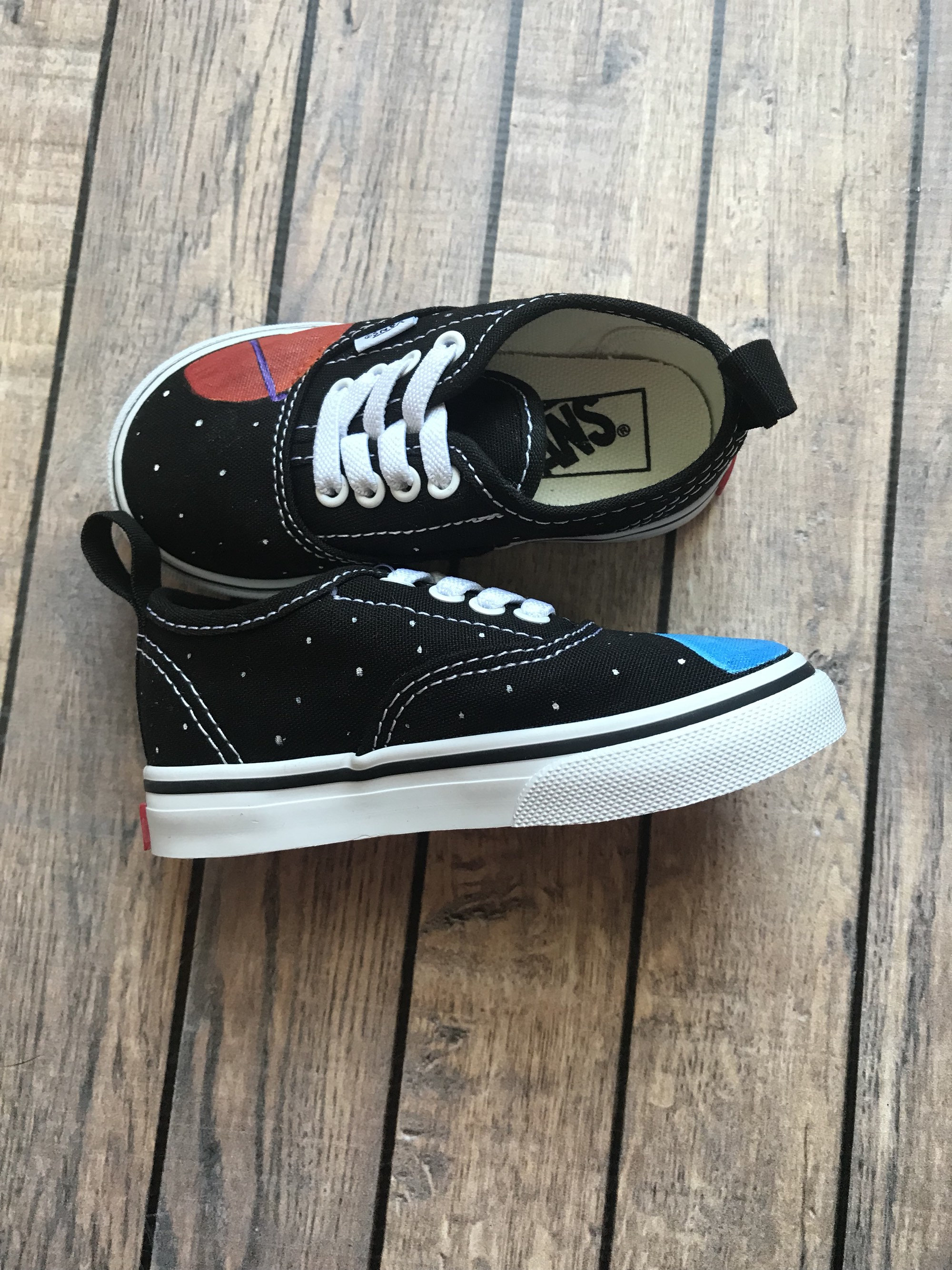 Hand Painted Space Toddler Vans - Etsy