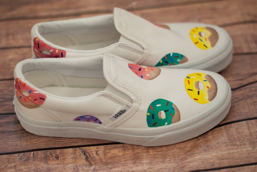 Donut Vans | Hand Painted Donut Vans | Custom Vans - Etsy