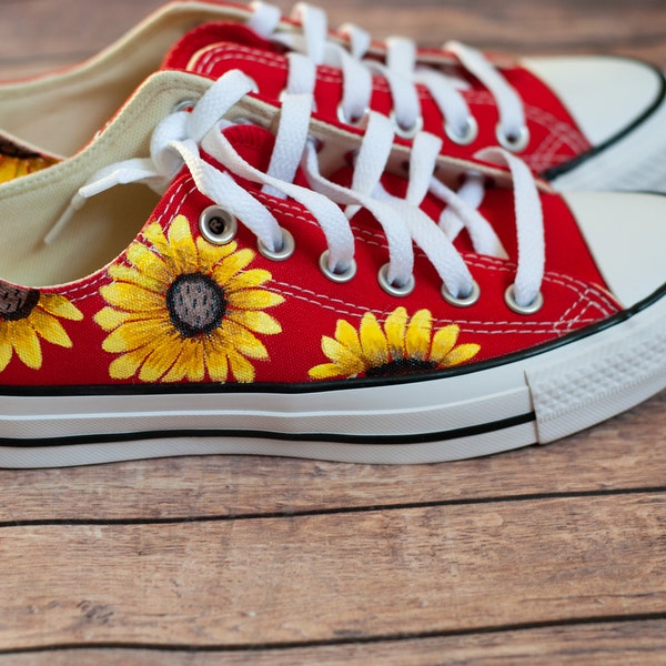 Sunflower Converse - Etsy