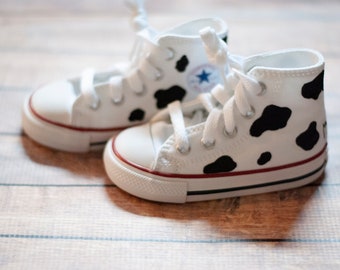 ADULT Converse Chuck Taylor All Star Canvas High Top Hand Painted COW ...