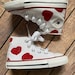 Hand Painted Heart Converse | High Top Heart Converse - Etsy