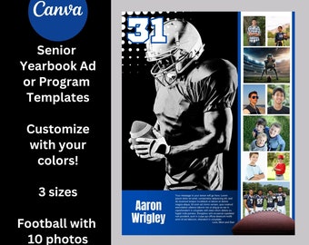 Template for Senior Yearbook or Program Ad - Full, Half, and Quarter ...