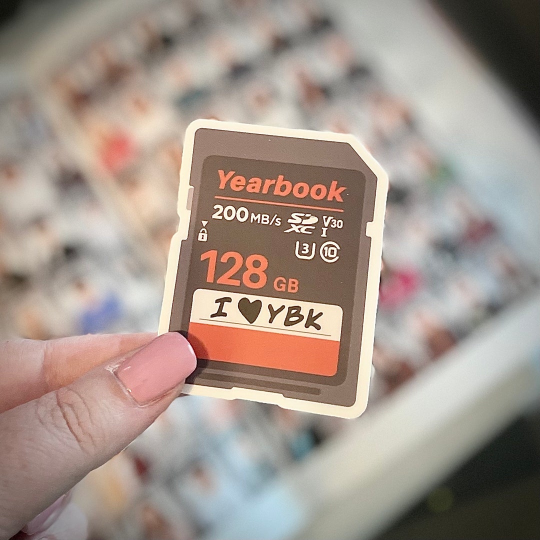 Yearbook Sticker Giant SD Card 3 Inches Tall, High Quality, Matte Vinyl ...