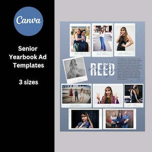 Template for Senior Yearbook or Program Ad - Full, Half, and Quarter ...