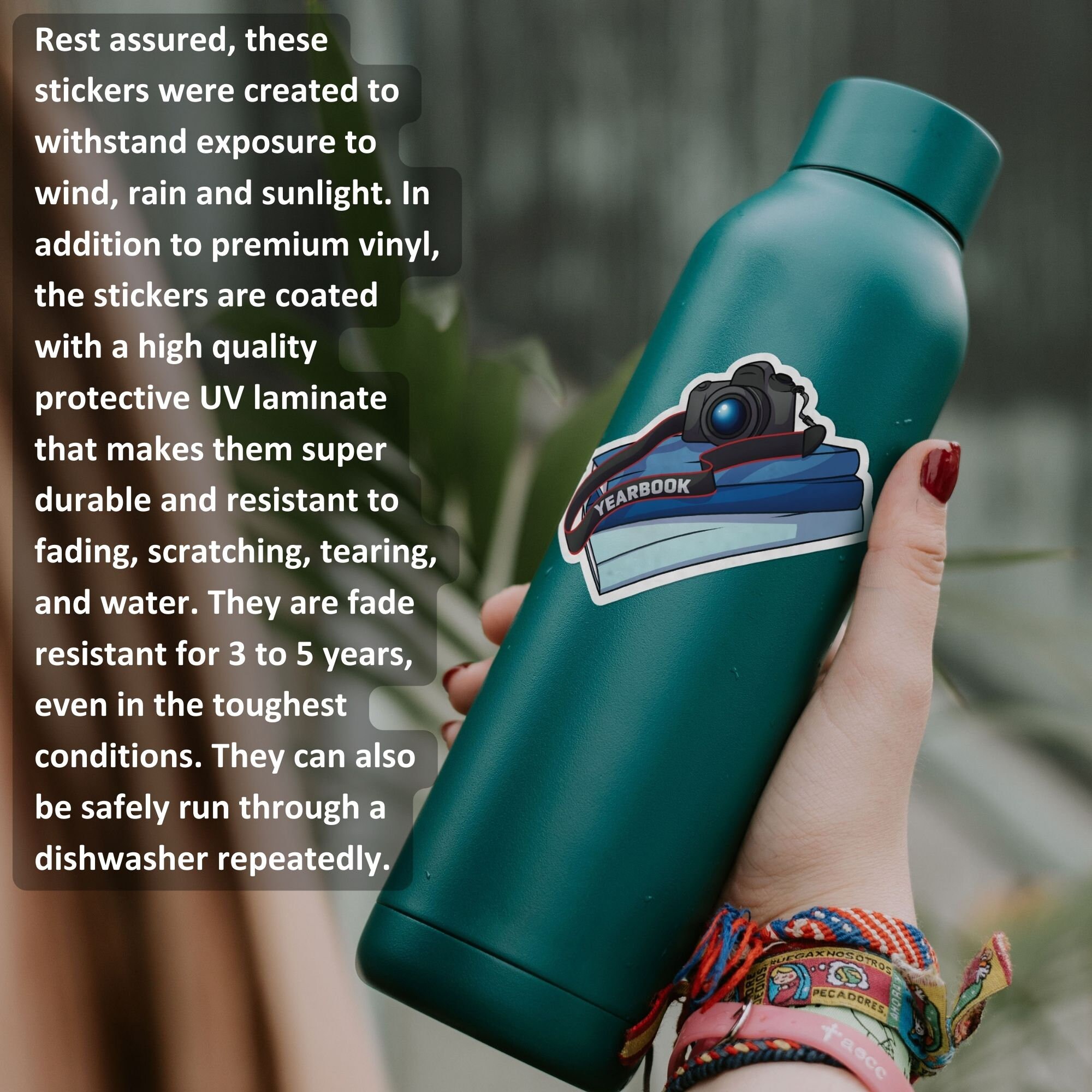 Yearbook Sticker Camera on a Stack of Yearbooks 3 Inches, High Quality ...