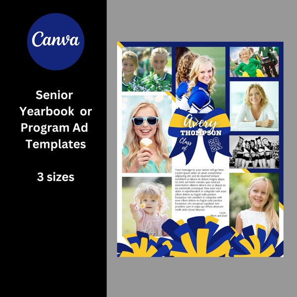 Senior Yearbook Ad - Etsy