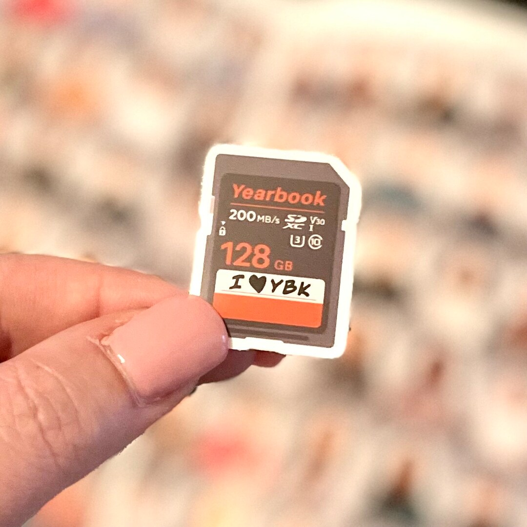 Yearbook Sticker - SD Card (actual Size of a Real Card) - High Quality ...