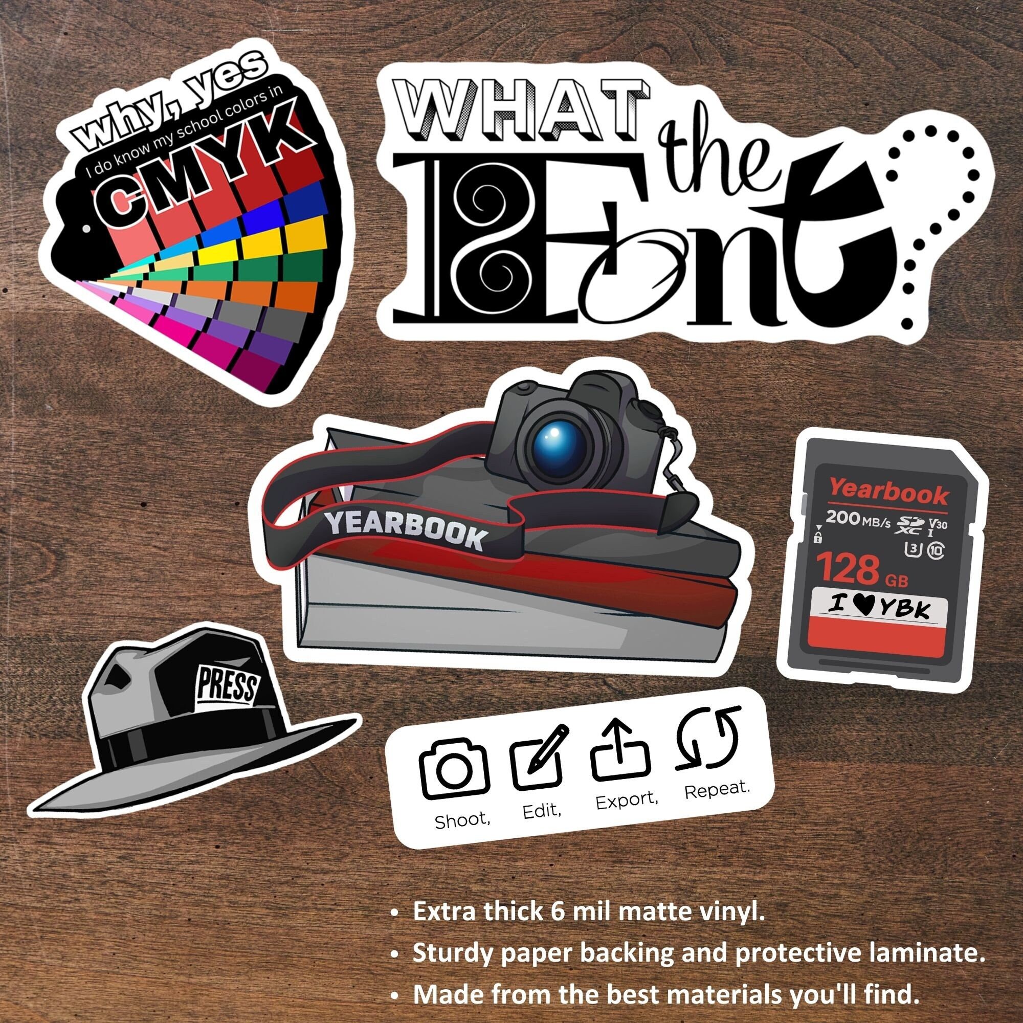 Yearbook Stickers Set of 6 Save When You Get the Set High Quality ...