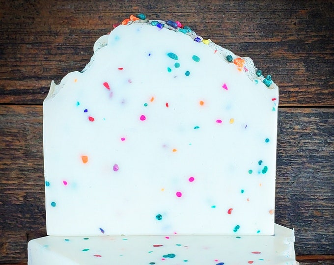 Birthday Cake Handmade Soap, Shea and Cocoa Butter Soap, Cold Process ...