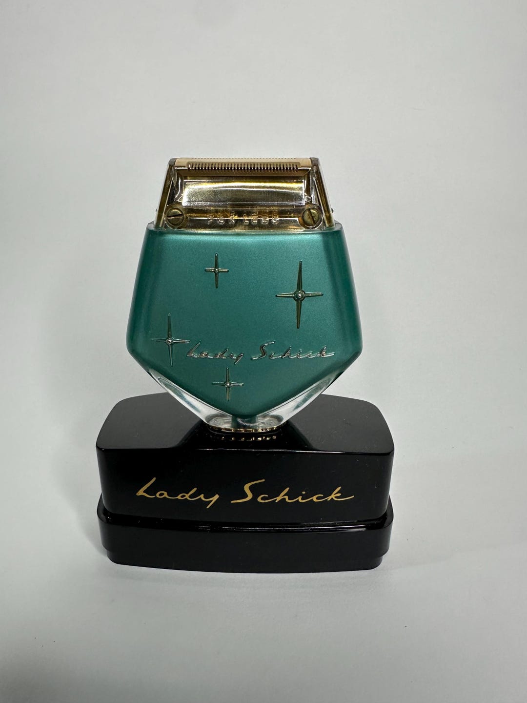 Lady Schick Mid Century Modern Electric Razor Aqua Marine/teal Gold ...