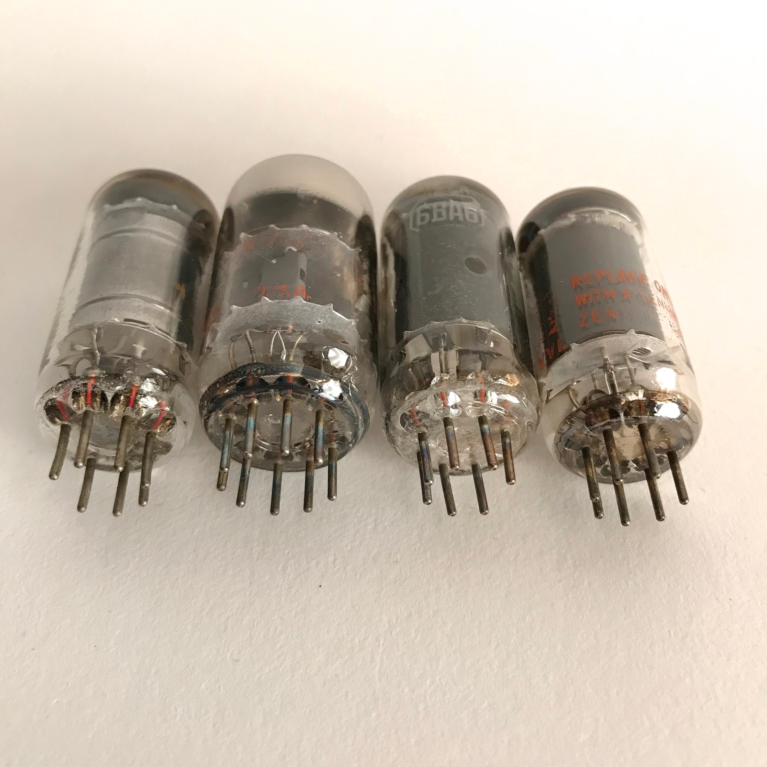 4 Radio Tubes Radio Spare Parts Vacuum Tube Zenith Tube Vintage Glass ...