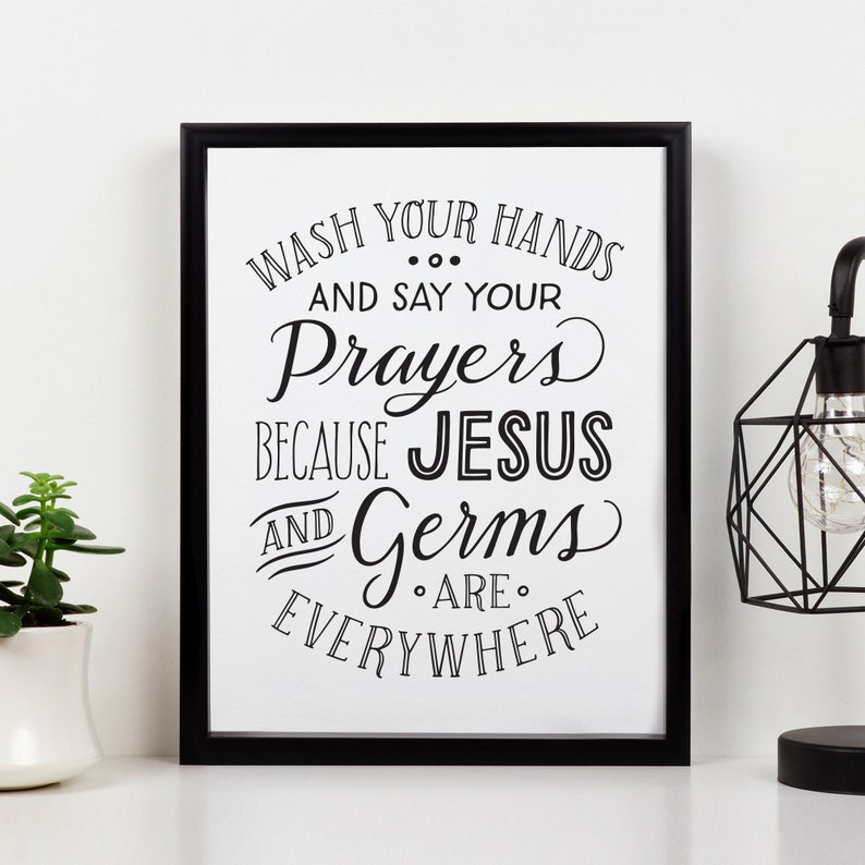 Bathroom Wall Sign Print Quote Print Wall Art Hand Lettered - Etsy