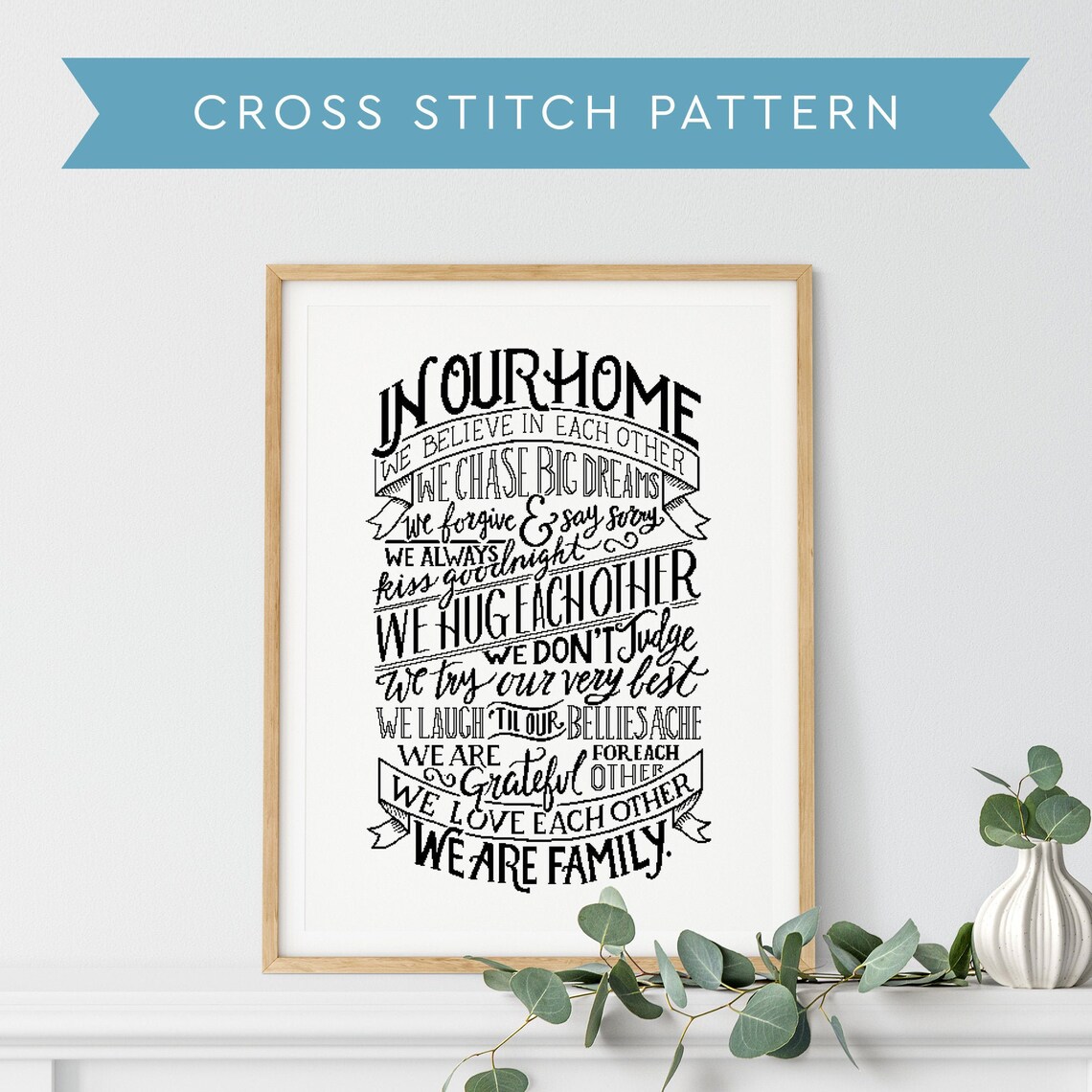 Cross Stitch Pattern PDF Download Quote Cross Stitch in - Etsy