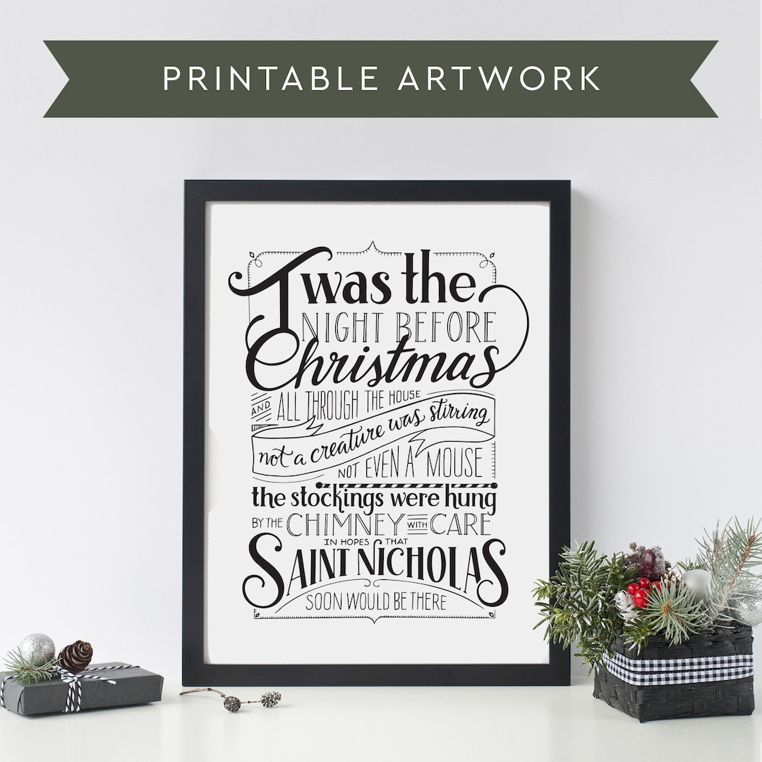 Night Before Christmas Printable, Christmas Gift, Teacher Gift, SVG PDF ...