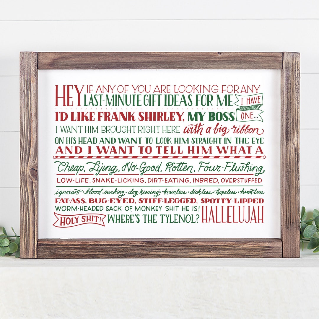 Christmas Vacation Quote Print, Holiday Wall Art, Clark Griswold Quote ...