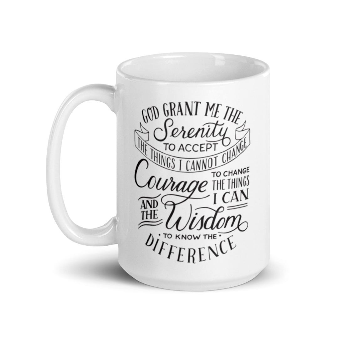 Serenity Prayer Mug, Serenity Prayer Coffee Mug, Prayer Coffee Mug ...