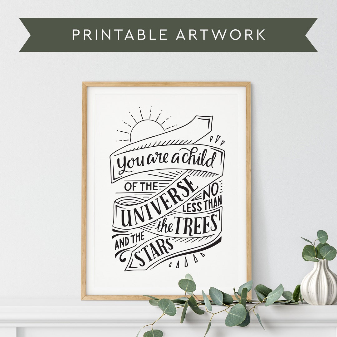 Desiderata Printable, SVG PDF JPG Printable Art, Printable Wall Decor ...