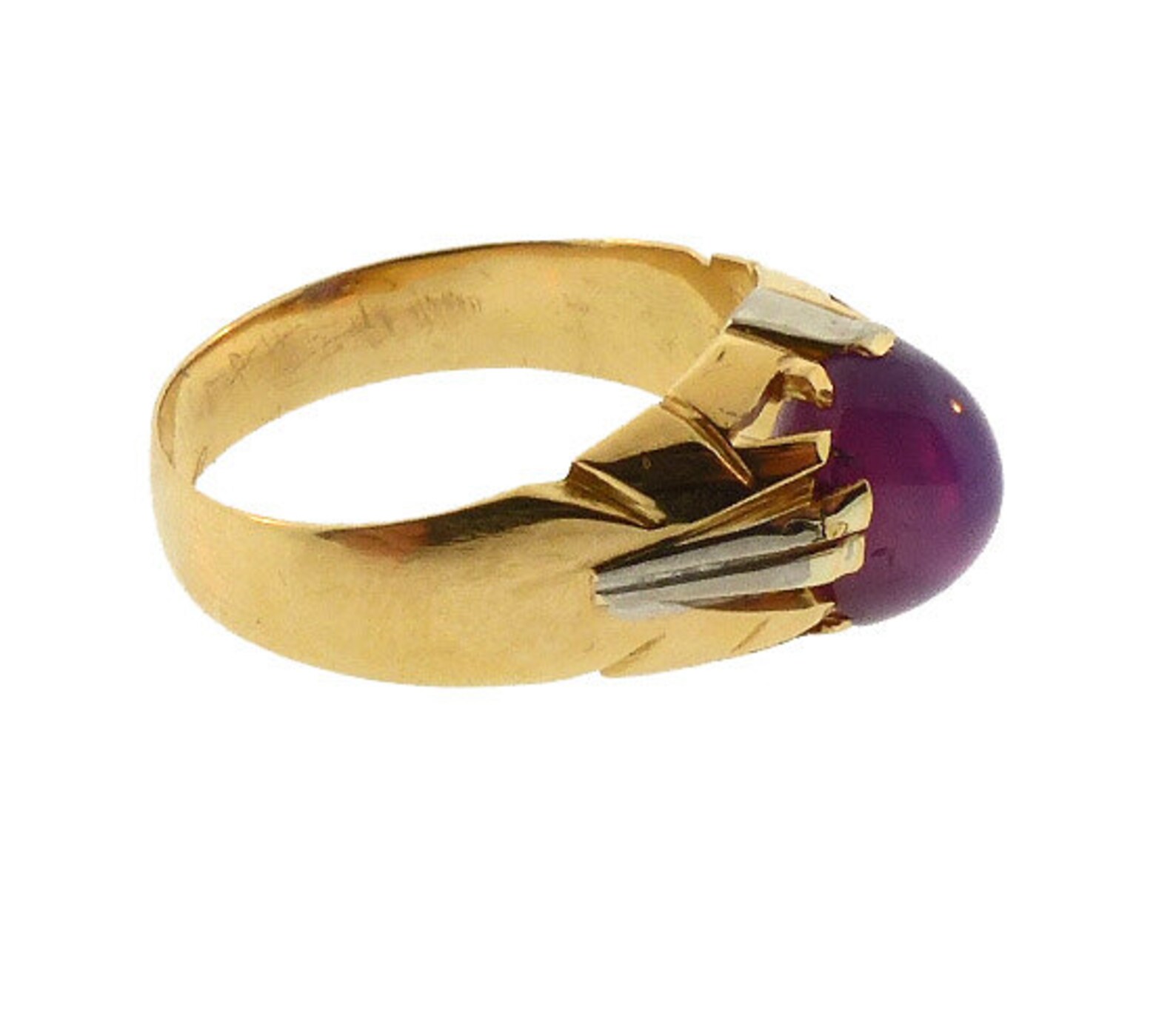 18K Gold Star Ruby Ring | Men's Star Ruby Ring | Retro Ruby Ring | July ...