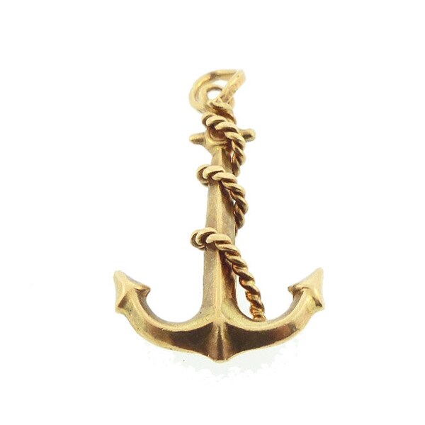 Gold Anchor Pendant (You'll Love) - Etsy
