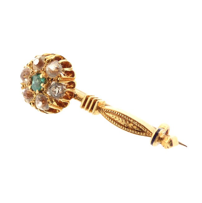 Georgian 18K Gold & Paste Halley’s Comet Pin