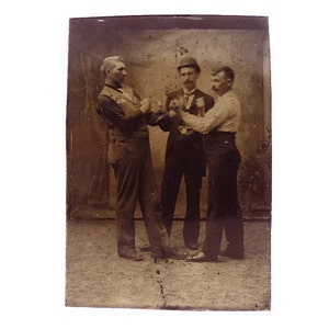 1880’s Men Boxing Tintype Photograph - Etsy