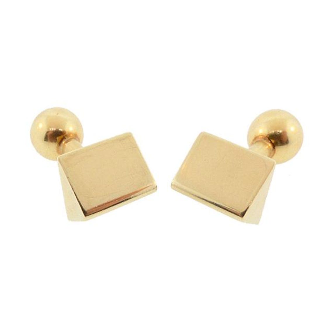 Louis Tamis & Sons Art Deco 14K Gold Barbell Cufflinks - Etsy
