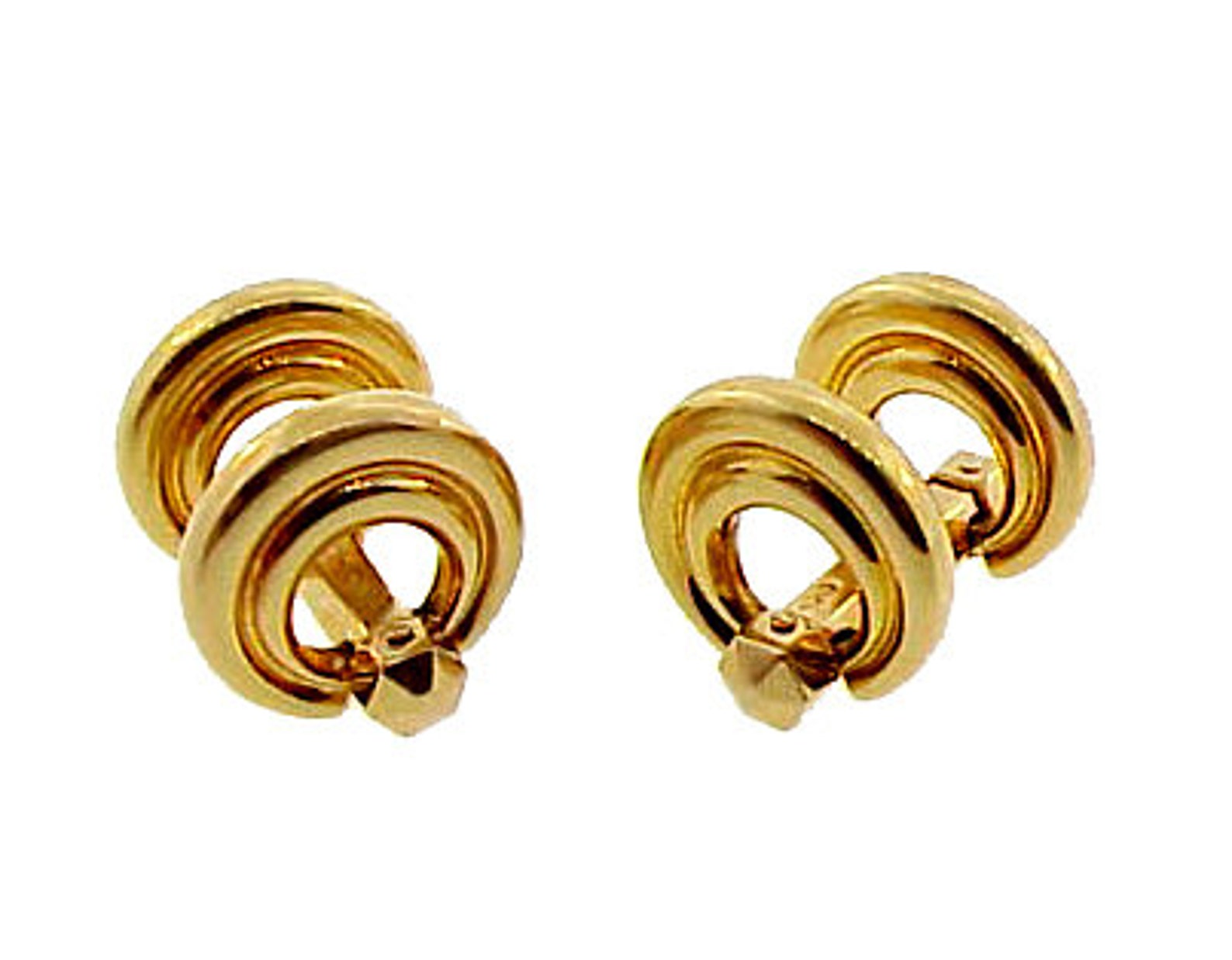 French 18K Yellow Gold Flip-up Snaffle Bit Cufflinks - Etsy