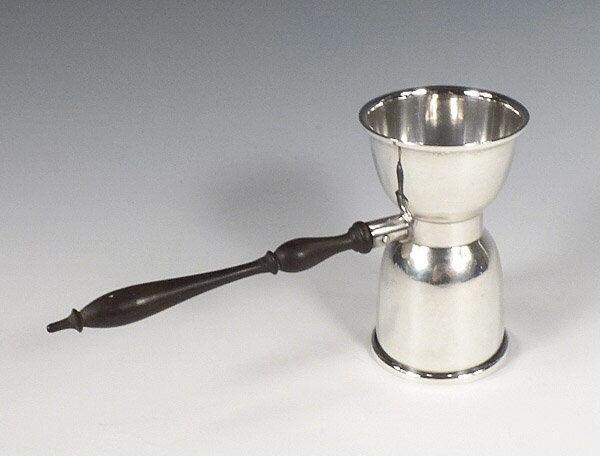 Mid-Century Sterling Silver & Ebony Double Jigger