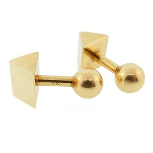 Louis Tamis & Sons Art Deco 14K Gold Barbell Cufflinks - Etsy