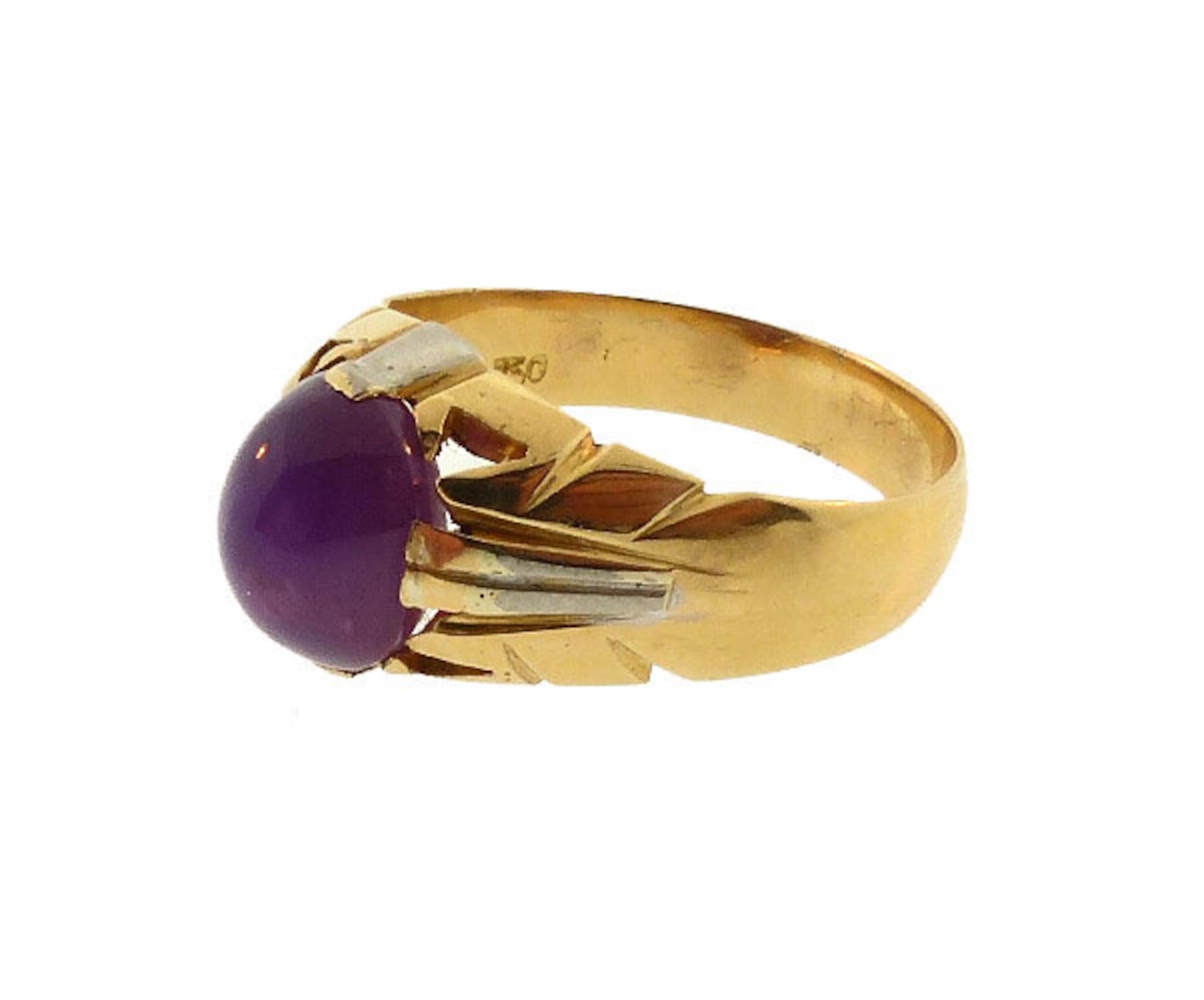 18K Gold Star Ruby Ring | Men's Star Ruby Ring | Retro Ruby Ring | July ...