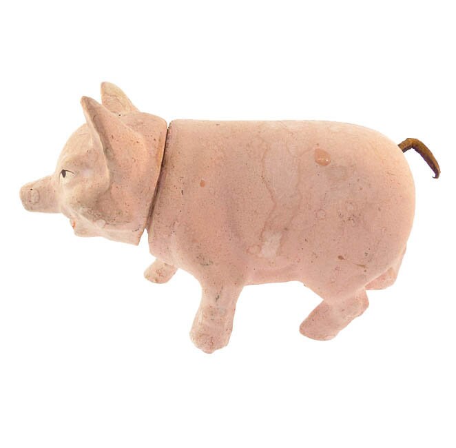 Antique German Pink Pig Christmas Candy Container