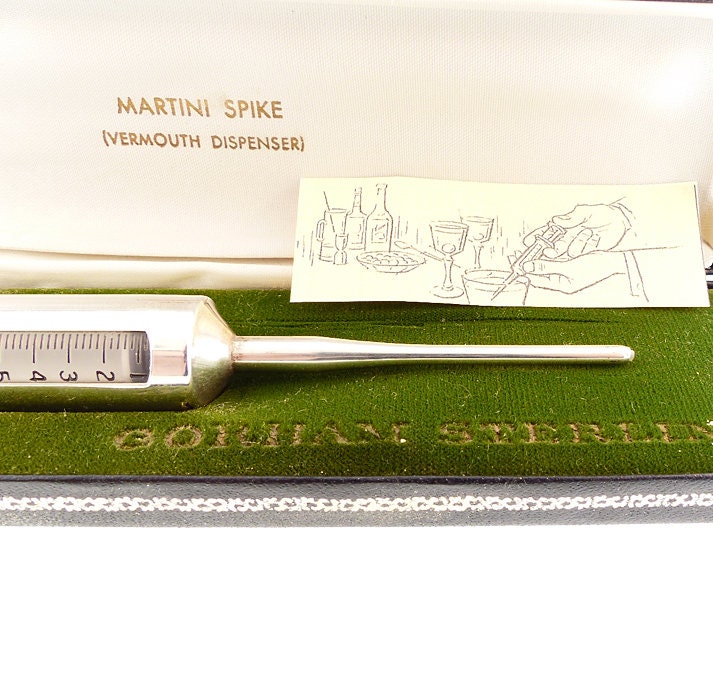 Vintage Gorham Sterling Silver Martini Vermouth Syringe Spike