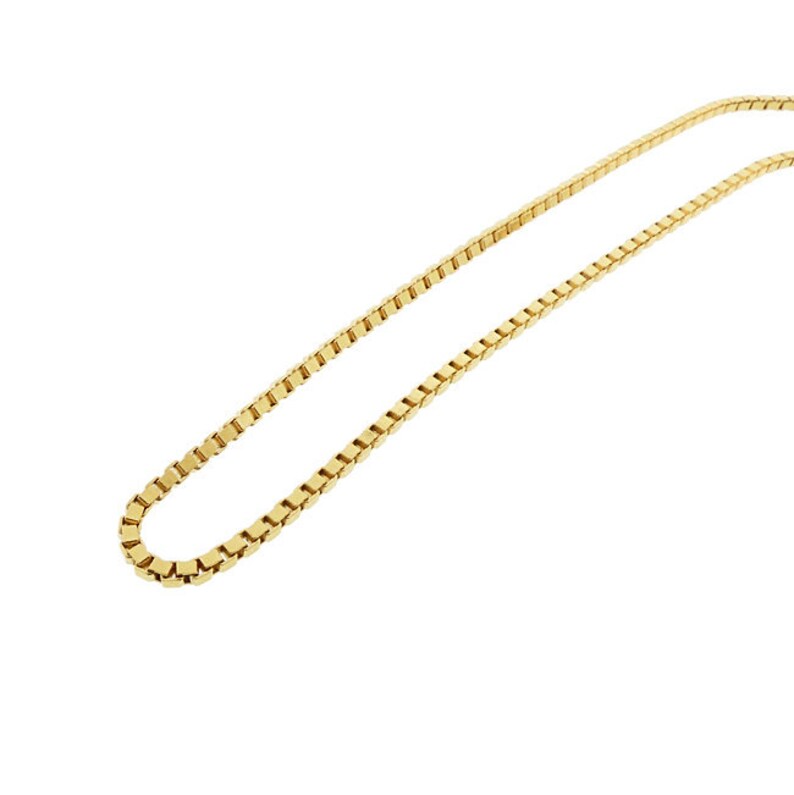 Heavy French 18K Yellow Gold Box Chain 23-1/2 Necklace - Etsy