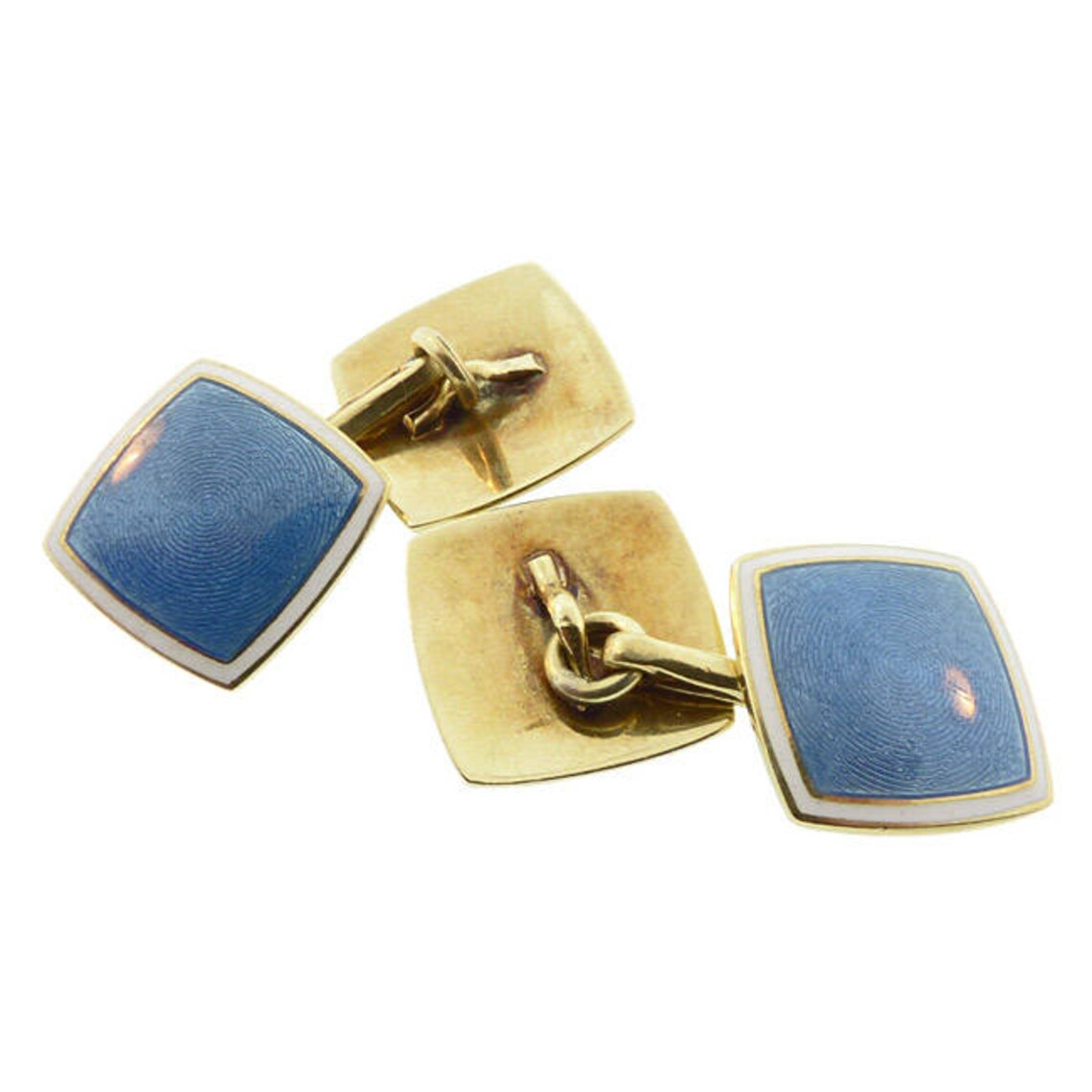 Art Deco Carrington 14K Gold Champleve Enamel Cufflinks - Etsy