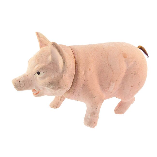 Antique German Pink Pig Christmas Candy Container