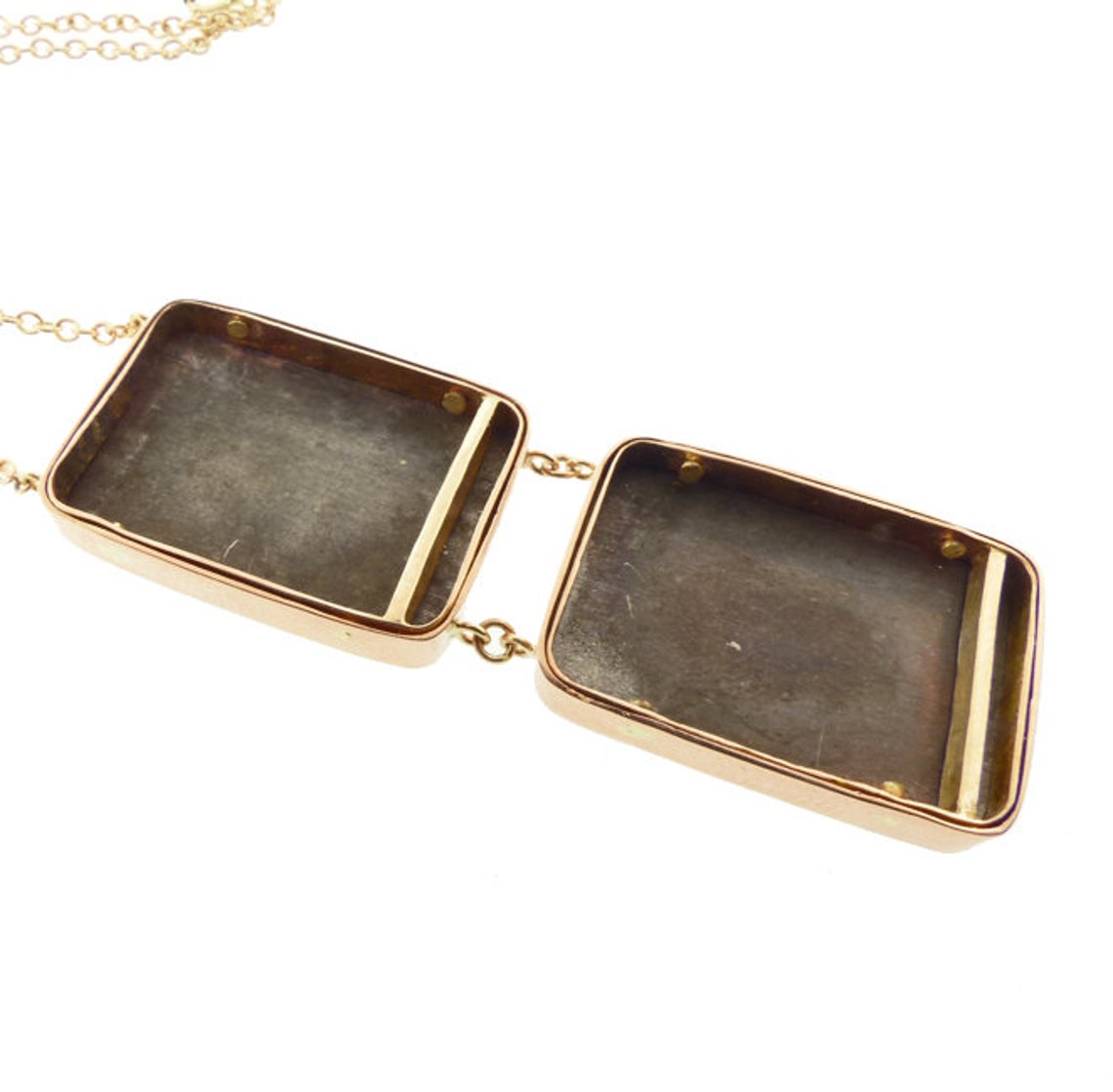 14K Gold & Japanese Mixed Metal Shakudo Pendant Necklace - Etsy