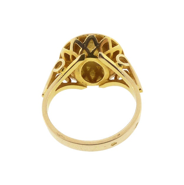 A Augis 18K Gold, Ruby & Diamond PLUS QU’HIER Love Token Ring