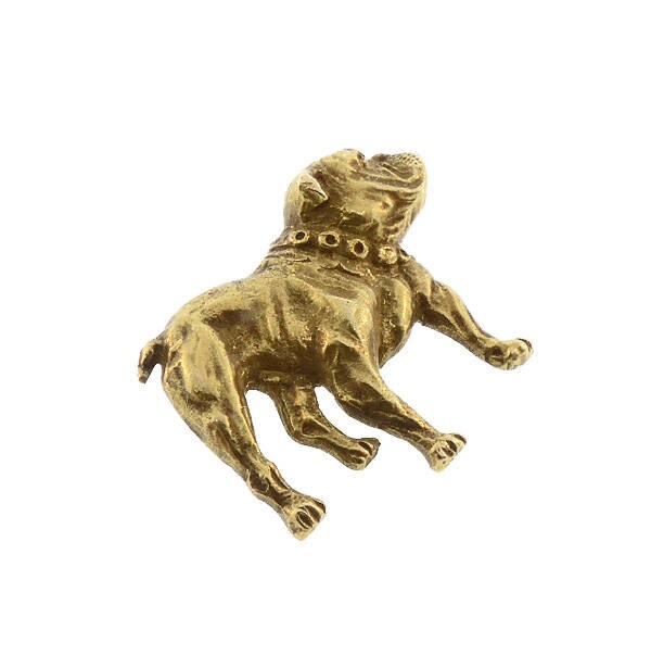 Victorian 14K Yellow Gold English Bulldog Pin