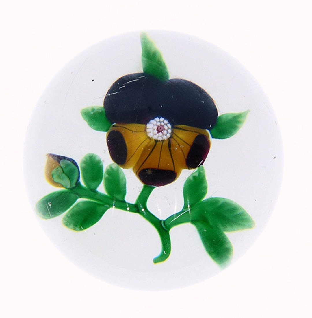 Antique Baccarat Pansy Glass Paperweight - Etsy