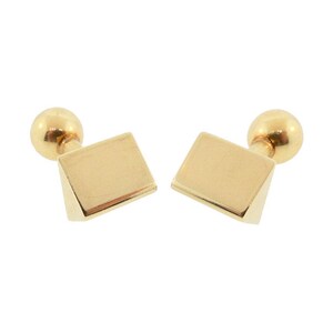 Louis Tamis & Sons Art Deco 14K Gold Barbell Cufflinks - Etsy