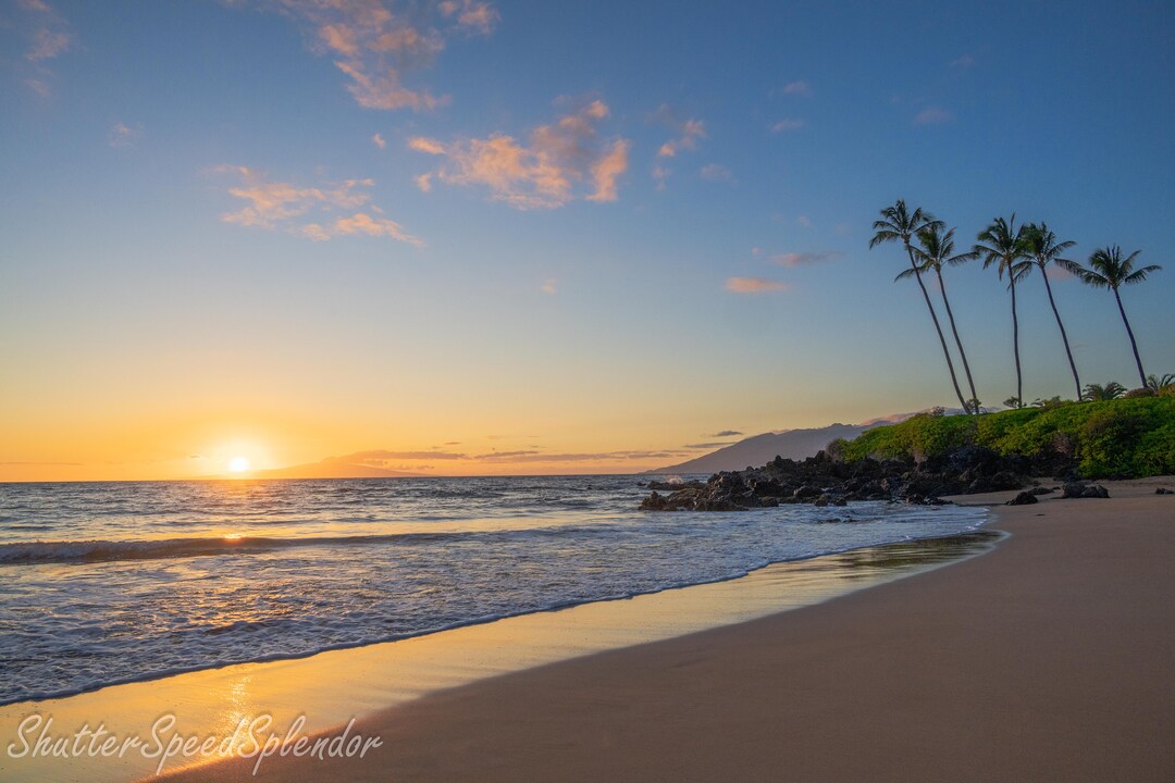 Maui Beach Sunset, Hawaiian Islands, Polo Beach, Warm Weather, Pacific ...