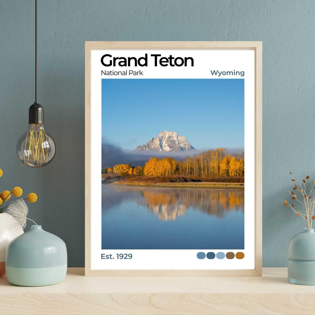 Grand Teton National Park, Grand Teton Poster, Grand Teton Real Photo ...
